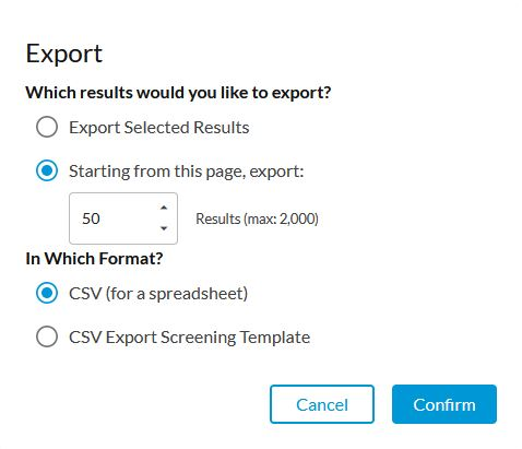 Exporting a Profile