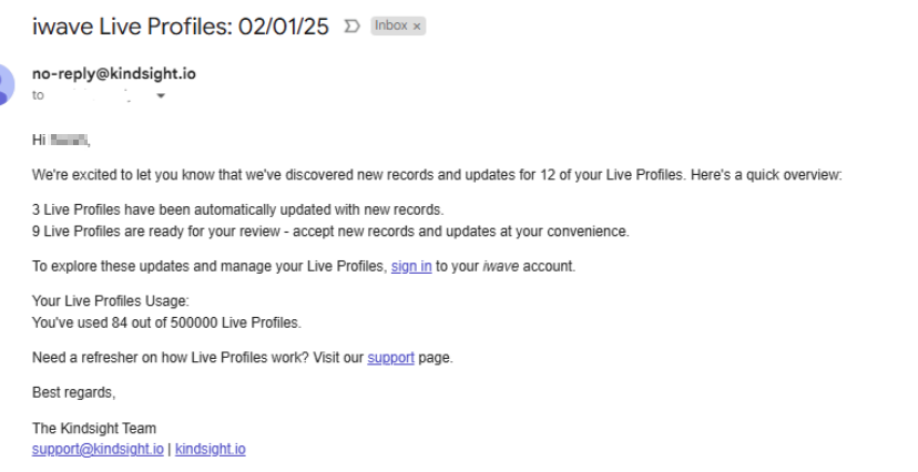 Live Profiles