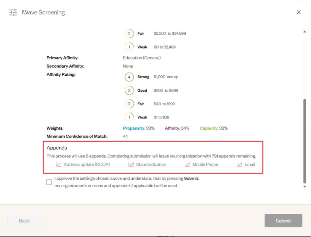 What are Screening Appends and how do they work?