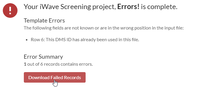 Screening Errors